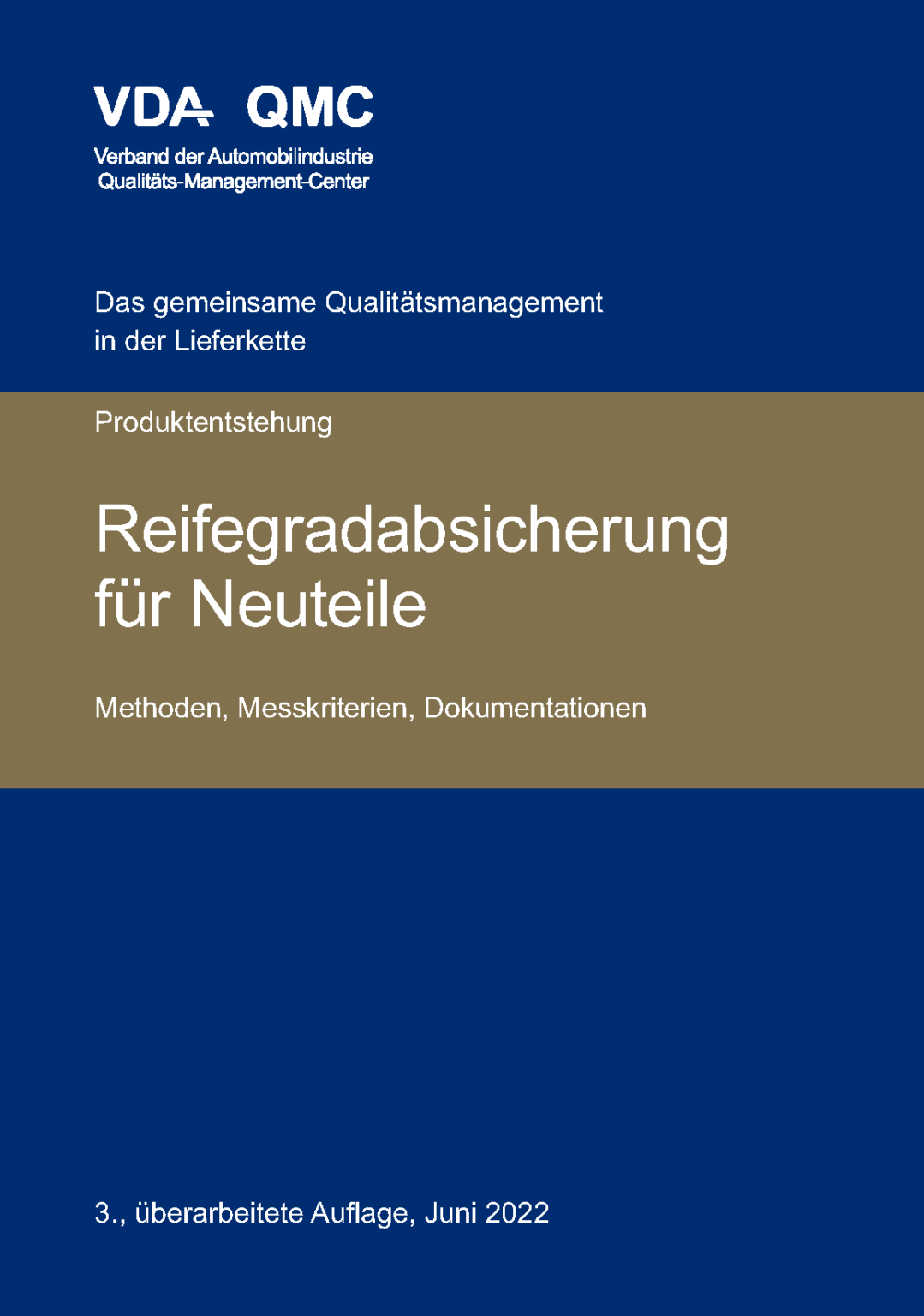 Maturity Level Assurance for New Parts (ID 602) – VDA QMC